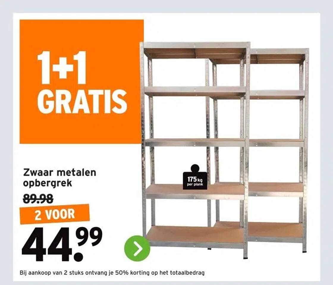 Zwaar Metalen Opbergrek aanbieding bij GAMMA