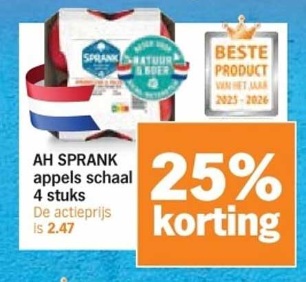 Ah Sprank Appels Schaal 4 Stuks Aanbieding bij Albert Heijn ...