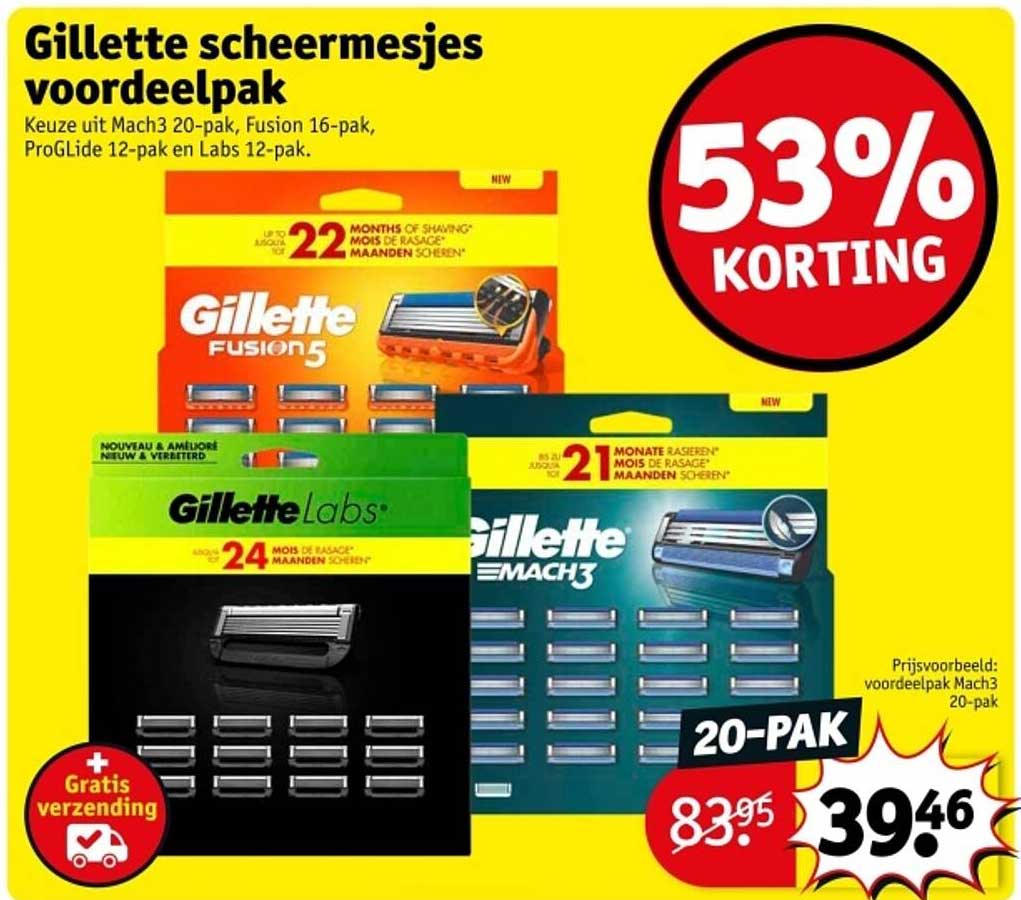 Gillette Scheermesjes Voordeelpak Aanbieding bij Kruidvat - FolderFeest.nl