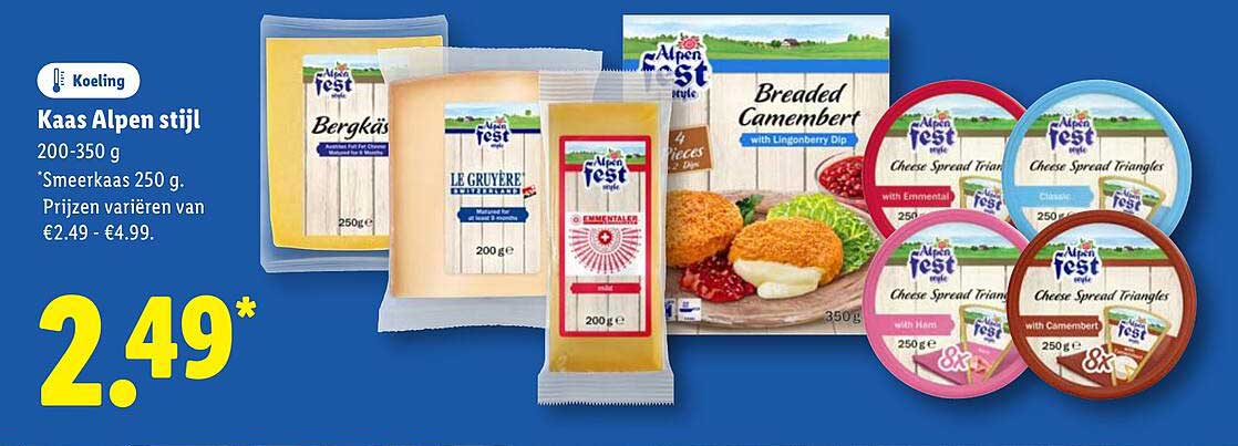 Kaas Alpen Stijl Aanbieding bij Lidl - FolderFeest.nl