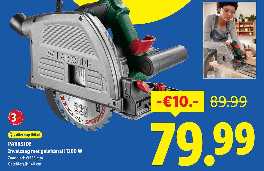 Parkside Invalzaag Met Geleiderail 1200 W Aanbieding bij Lidl ...
