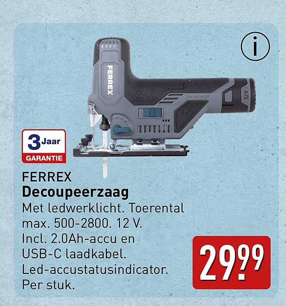 Ferrex Decoupeerzaag Aanbieding bij ALDI - FolderFeest.nl