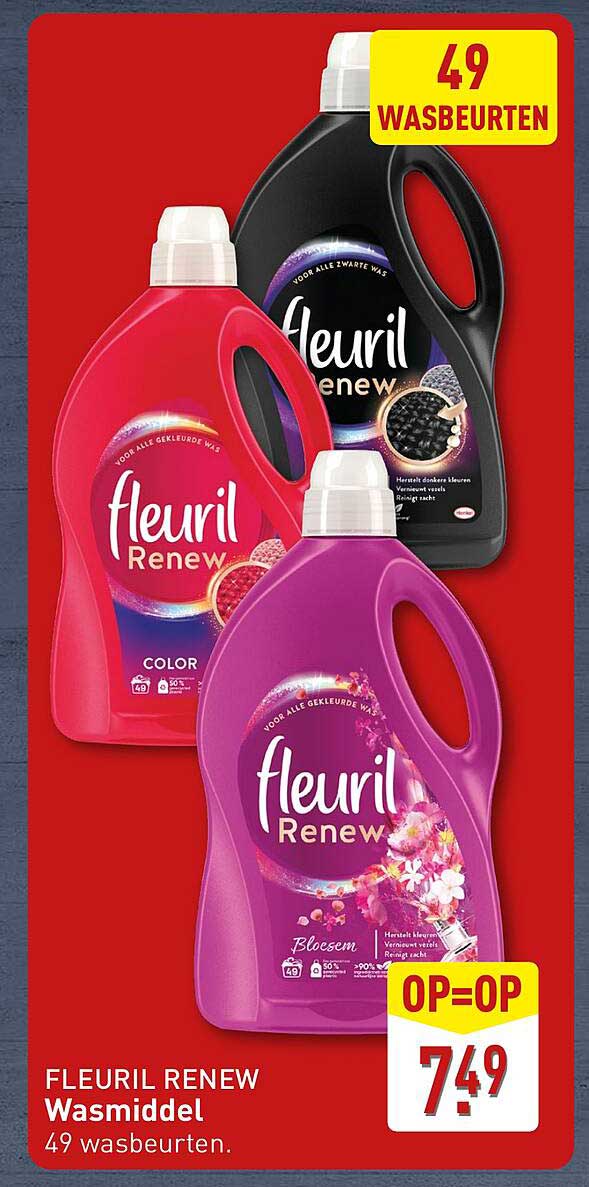 Fleuril Renew Wasmiddel Aanbieding bij ALDI - FolderFeest.nl