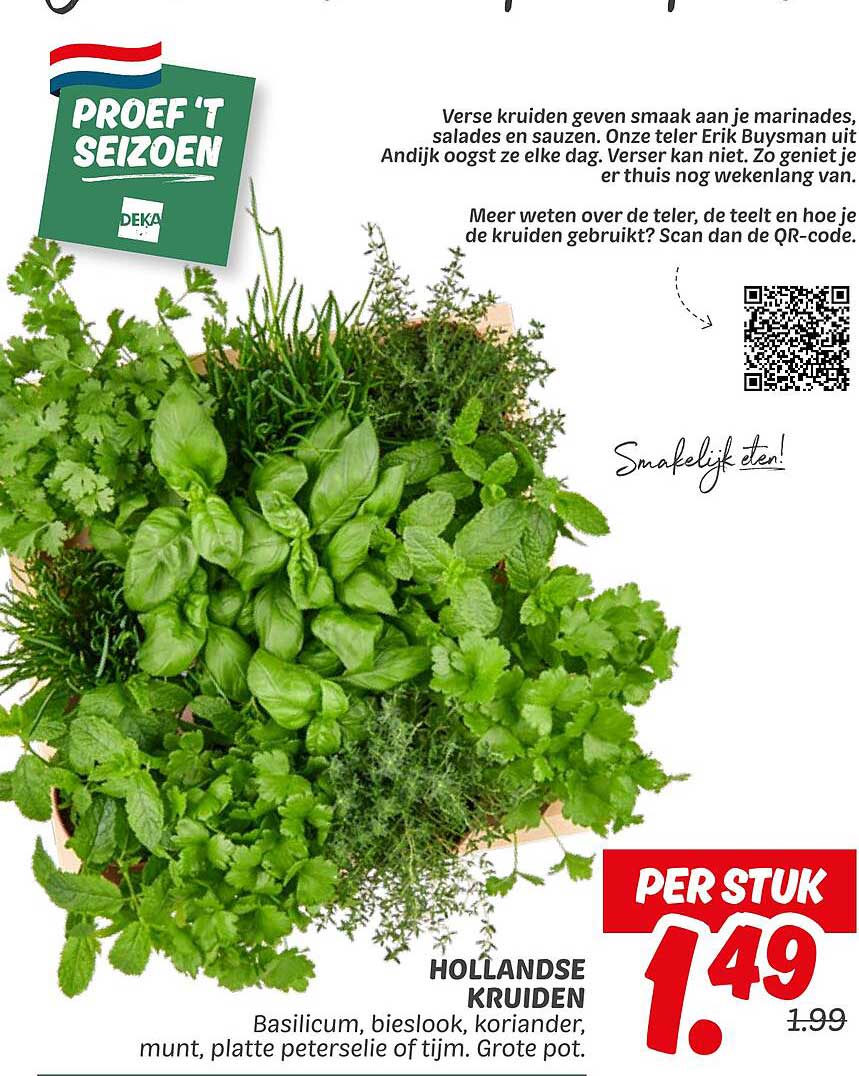 Hollandse Kruiden aanbieding bij Dekamarkt