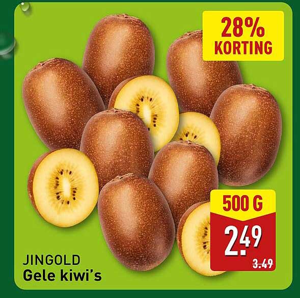 Jingold Gele Kiwi's Aanbieding bij ALDI - FolderFeest.nl