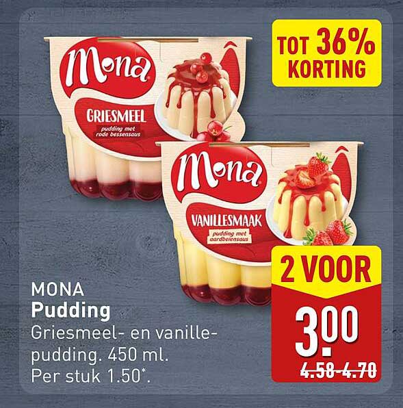 Mona Pudding aanbieding bij ALDI