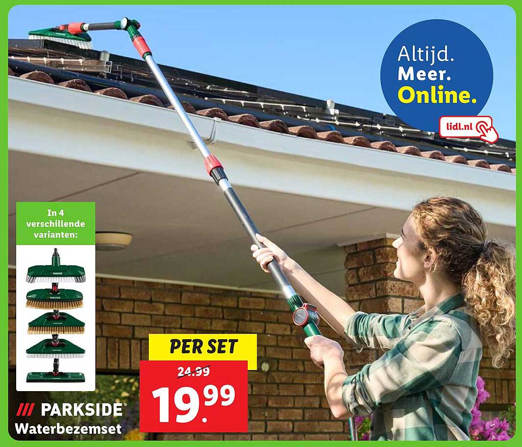 Parkside Waterbezemset Aanbieding bij Lidl - FolderFeest.nl