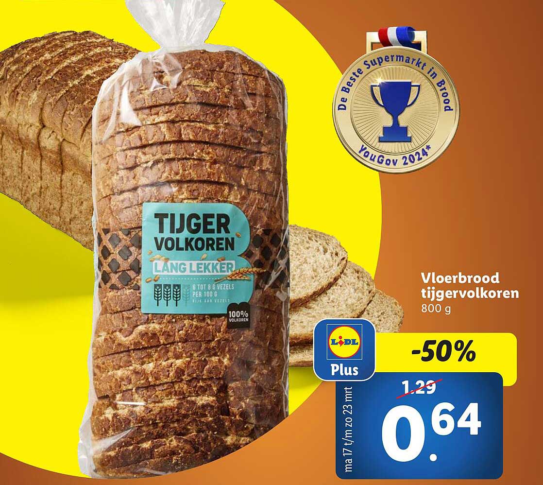 Tijger Volkoren aanbieding bij Lidl