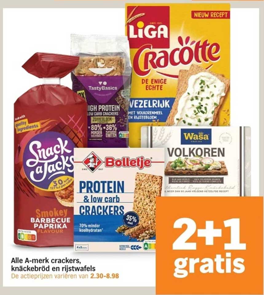 Alle A-Merk Crackers, Knäckebröd En Rijstwafels Aanbieding bij Albert ...