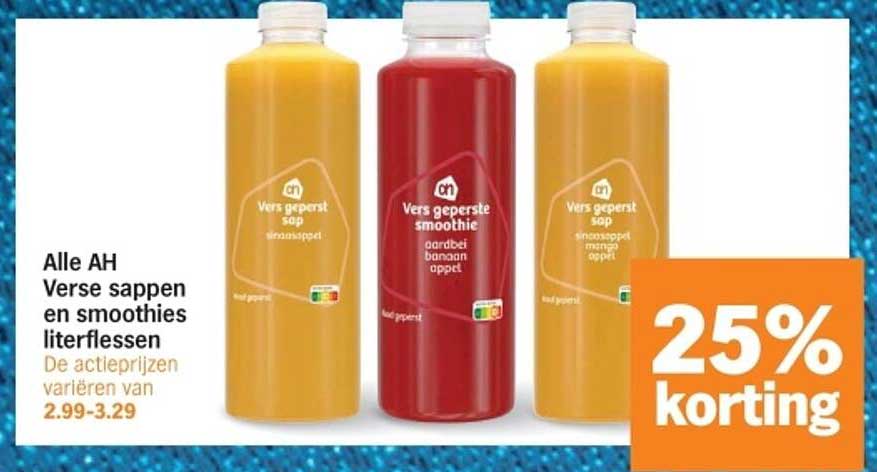 Alle Ah Verse Sappen En Smoothies Literflessen Aanbieding bij Albert ...