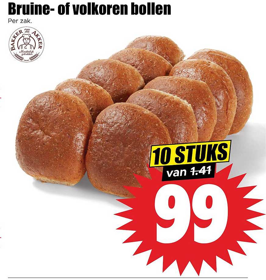 Bruine- Of Volkoren Bollen Aanbieding bij Dirk - FolderFeest.nl