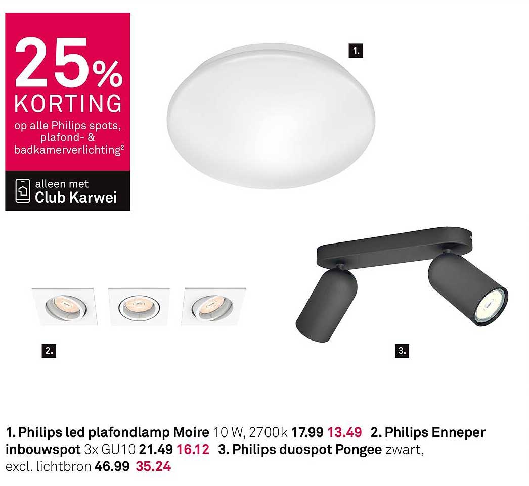 Philips Led Plafondlamp Moire 10 W, 2700K Aanbieding bij Karwei ...