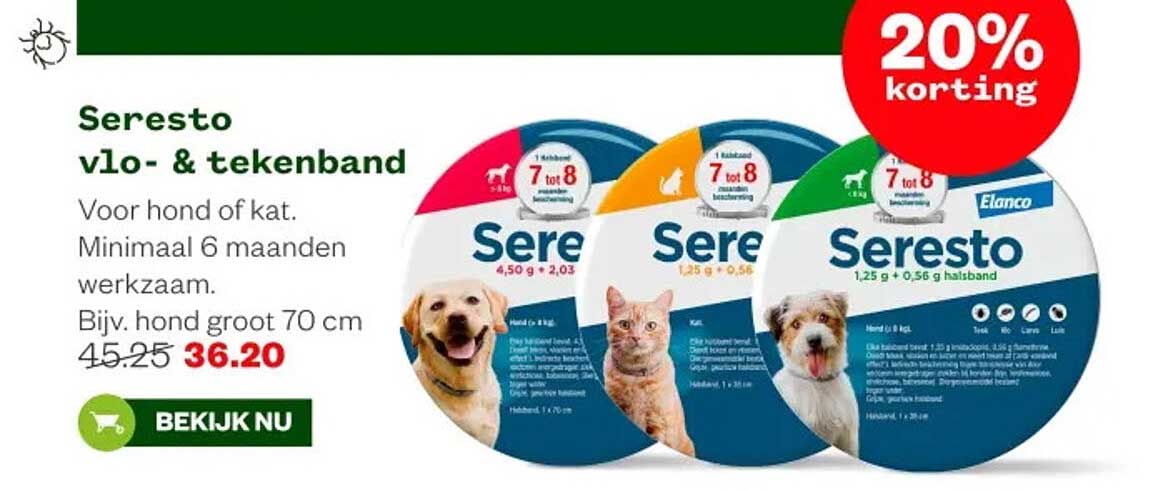 Seresto Vlo- & Tekenband Aanbieding bij Welkoop - FolderFeest.nl
