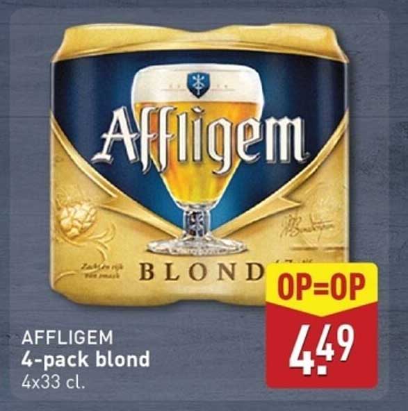 Affligem 4-Pack Blond Aanbieding bij ALDI - FolderFeest.nl