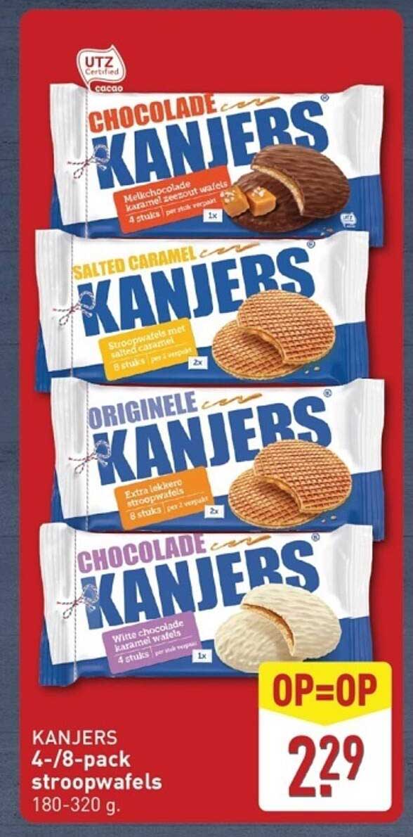 Kanjers 4-/8-Pack Stroopwafels Aanbieding bij ALDI - FolderFeest.nl