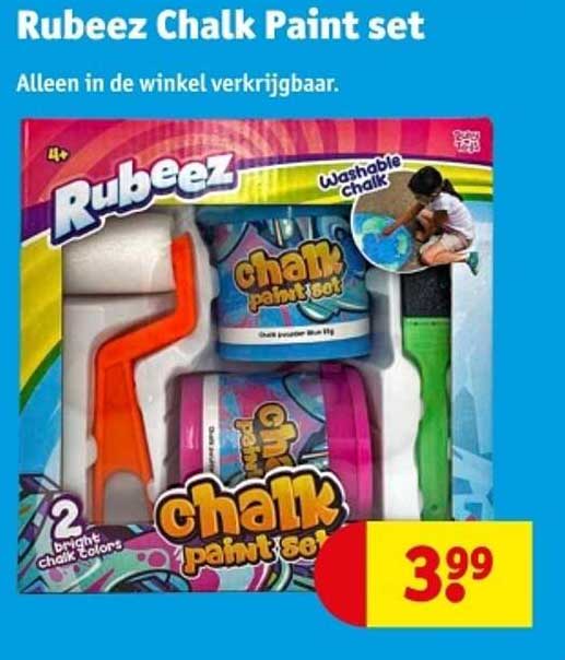 Rubeez Chalk Paint Set aanbieding bij Kruidvat