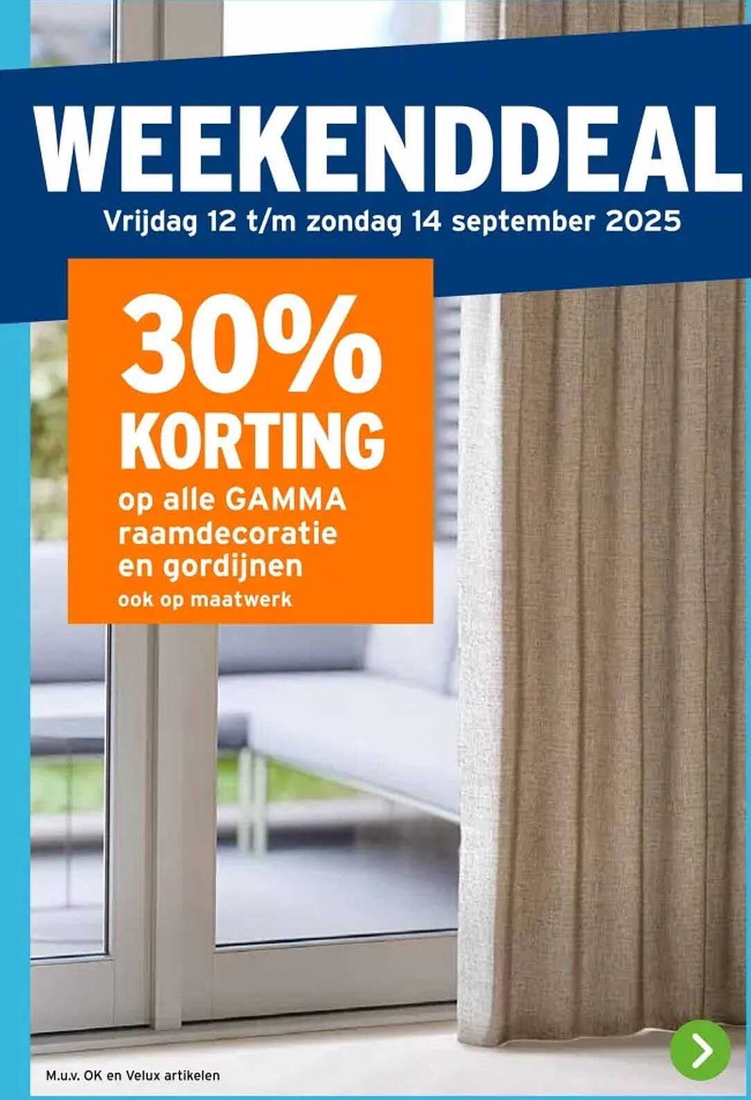 30% Korting Op Alle Gamma Raambedekking En Gordijnen Ook Op Maatwerk ...