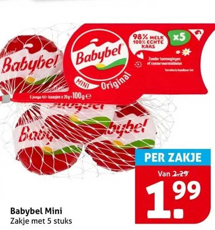 Babybel Mini Aanbieding bij Hoogvliet - FolderFeest.nl