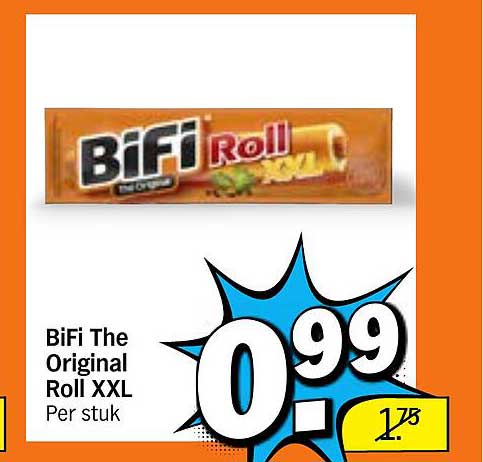 Bifi The Original Roll Xxl Aanbieding bij Albert Heijn - FolderFeest.nl