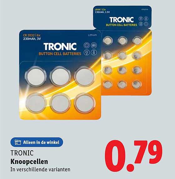 Tronic Knoopcellen Aanbieding bij Lidl - FolderFeest.nl