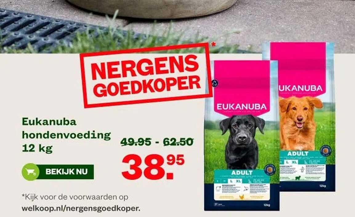 Eukanuba Hondenvoeding 12 Kg Aanbieding bij Welkoop - FolderFeest.nl