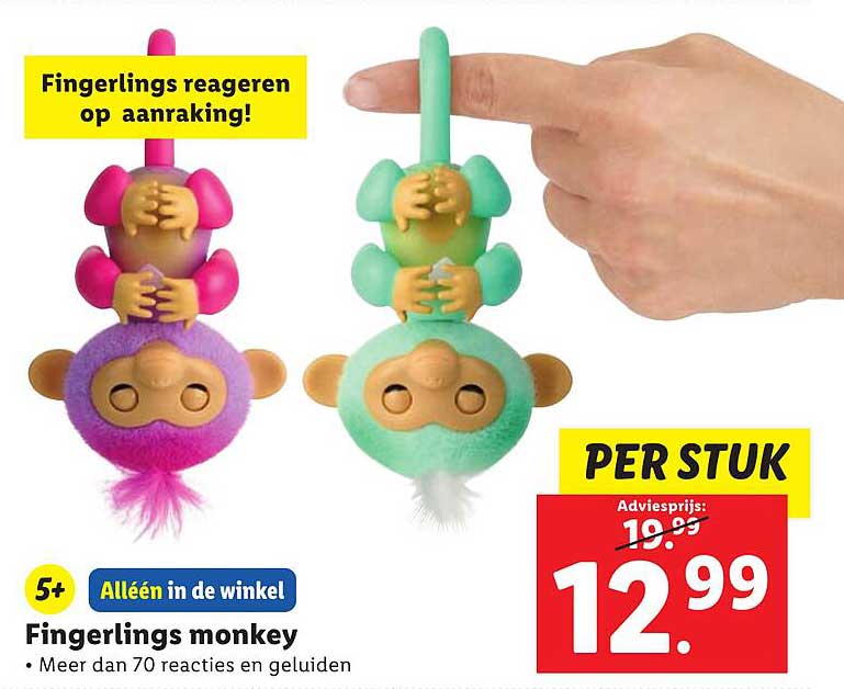Fingerlings Monkey Aanbieding bij Lidl - FolderFeest.nl