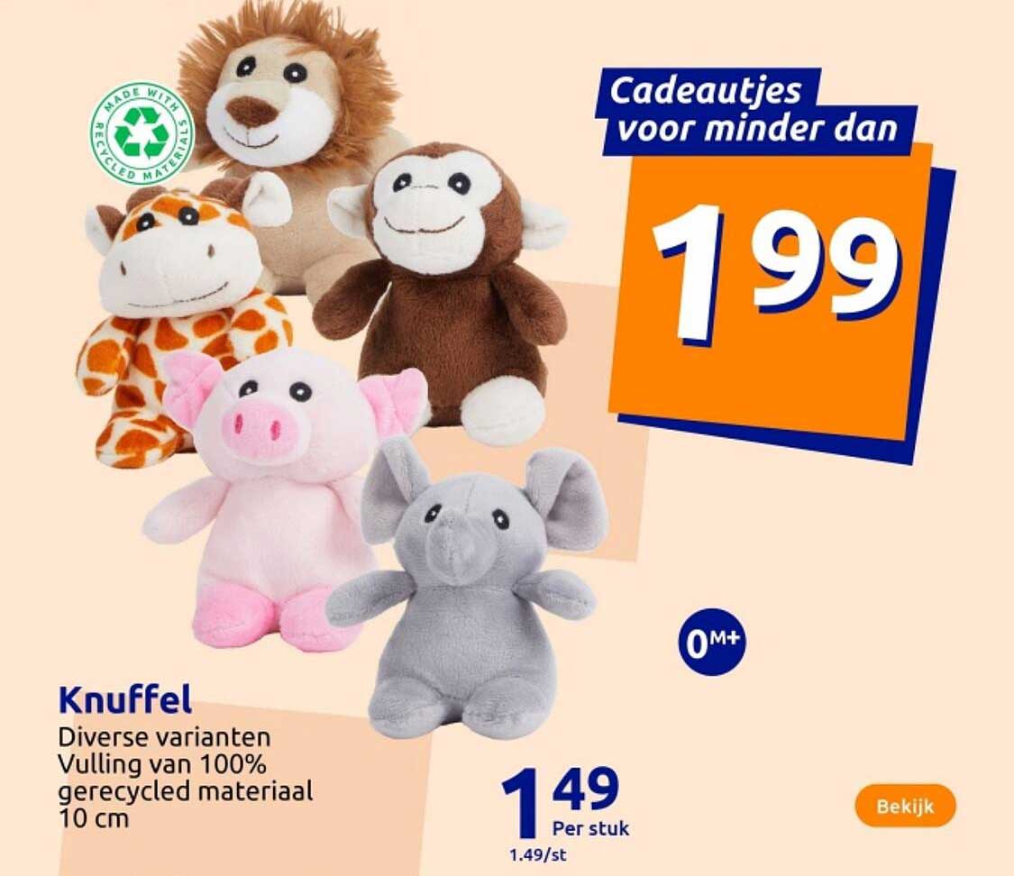 Knuffel aanbieding bij Action