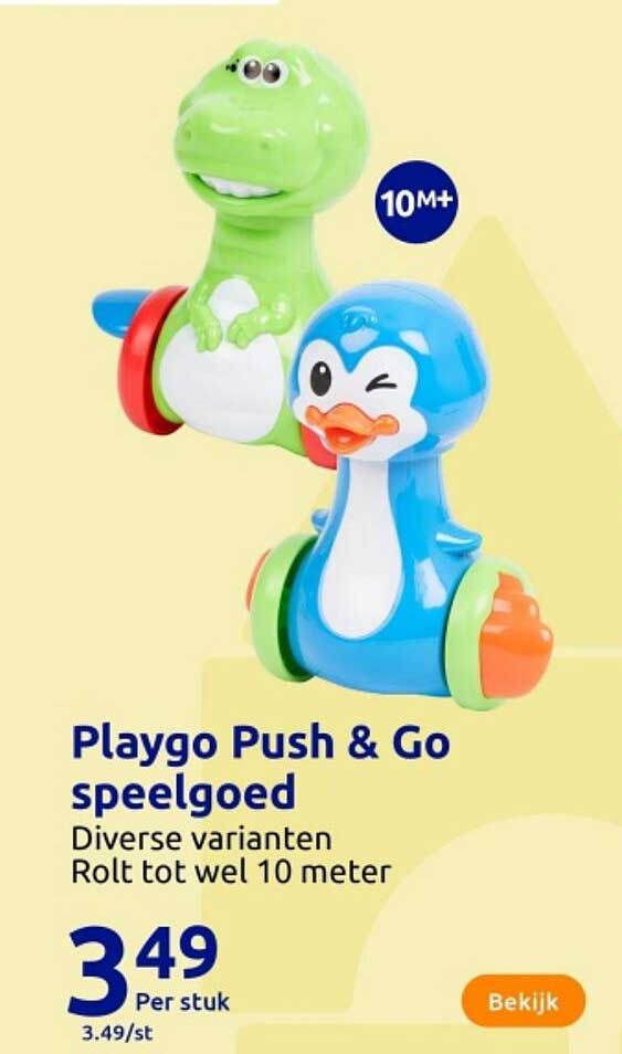 Playgo Push & Go Speelgoed Aanbieding bij Action - FolderFeest.nl