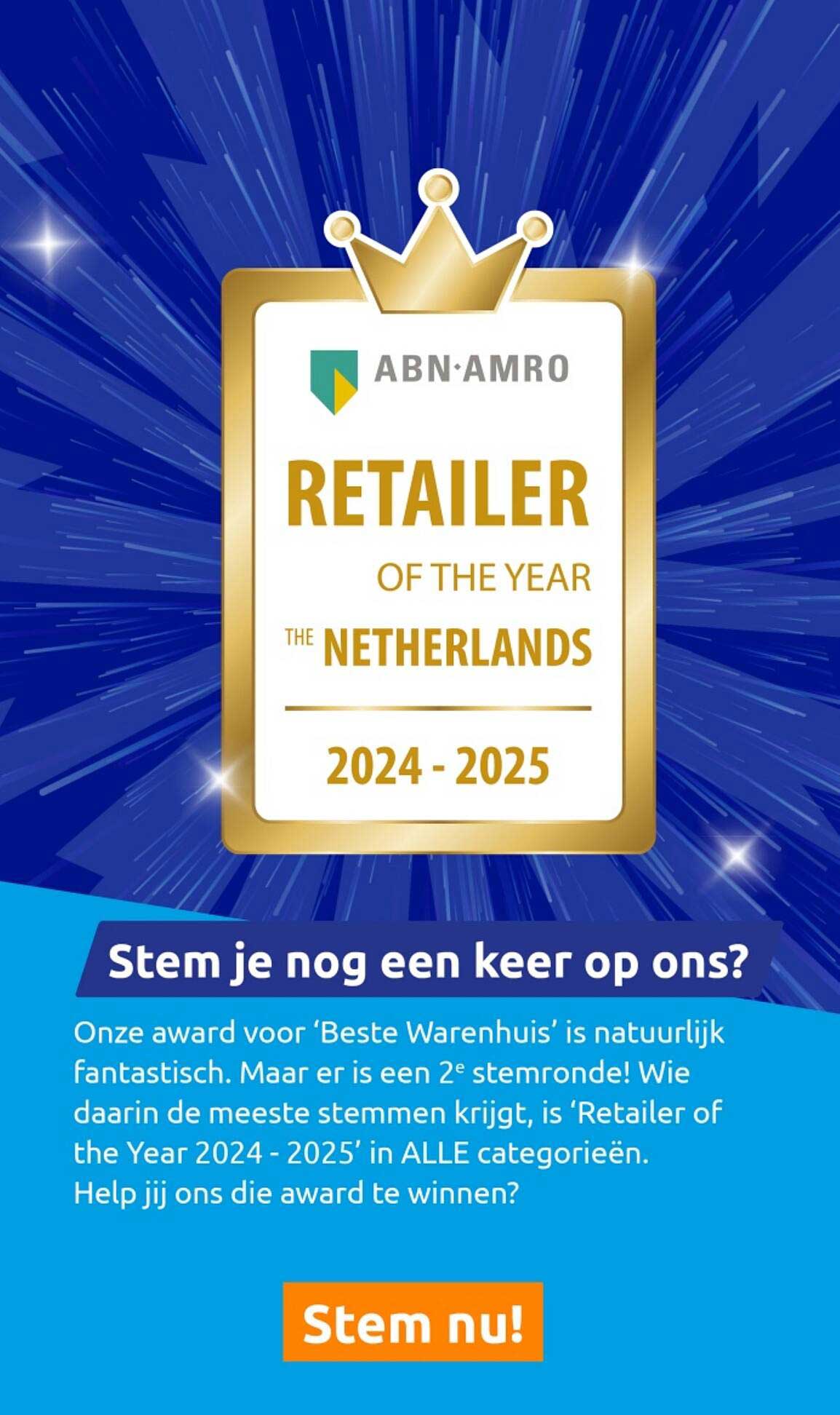 Retailer Of The Year 2024 - 2025 aanbieding bij Action