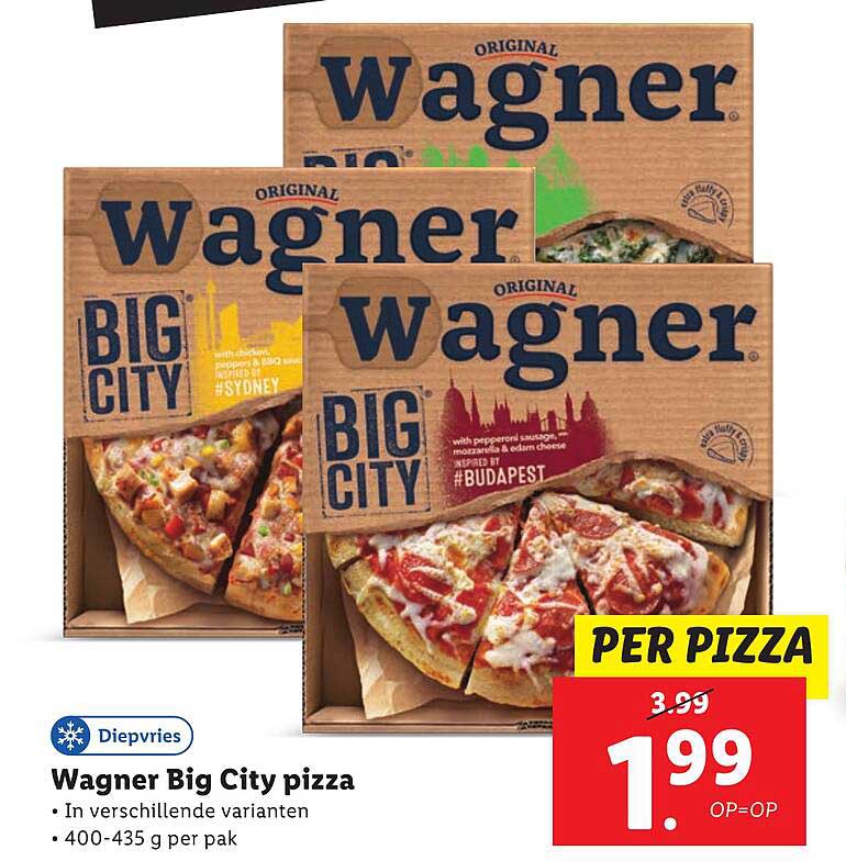 Wagner Big City Pizza Aanbieding bij Lidl - FolderFeest.nl