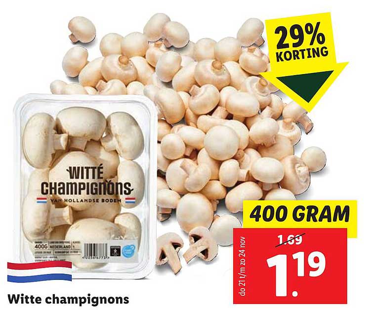Witte Champignons aanbieding bij Lidl