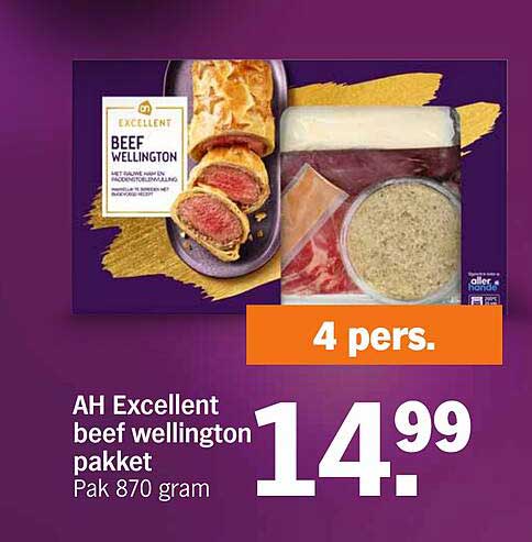 Ah Excellent Beef Wellington Pakket aanbieding bij Albert Heijn
