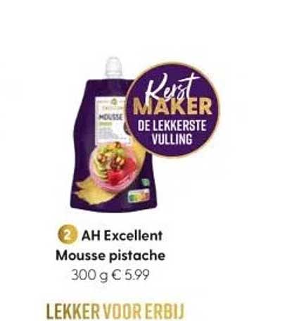 Ah Excellent Mousse Pistache aanbieding bij Albert Heijn