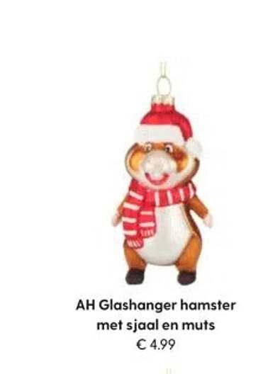 Ah Glashanger Hamster Met Sjaal En Muts Aanbieding bij Albert Heijn ...