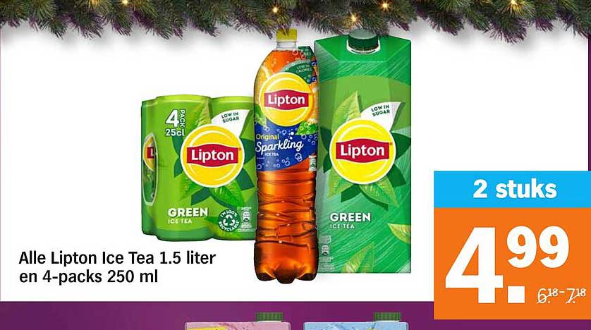 Alle Lipton Ice Tea 1.5 Liter En 4-Packs 250 Ml Aanbieding bij Albert ...