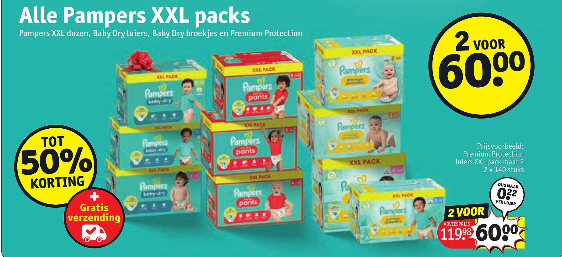 Alle Pampers Xxl Packs aanbieding bij Kruidvat
