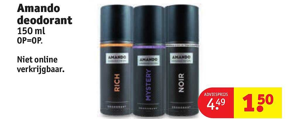 Amando Deodorant aanbieding bij Kruidvat