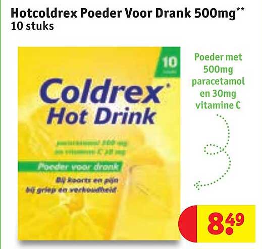 Coldrex Hot Drink Poeder Voor Drank 500Mg** Aanbieding bij Kruidvat ...