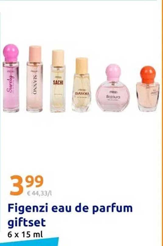 Figenzi Eau De Parfum Giftset Aanbieding bij Action - FolderFeest.nl