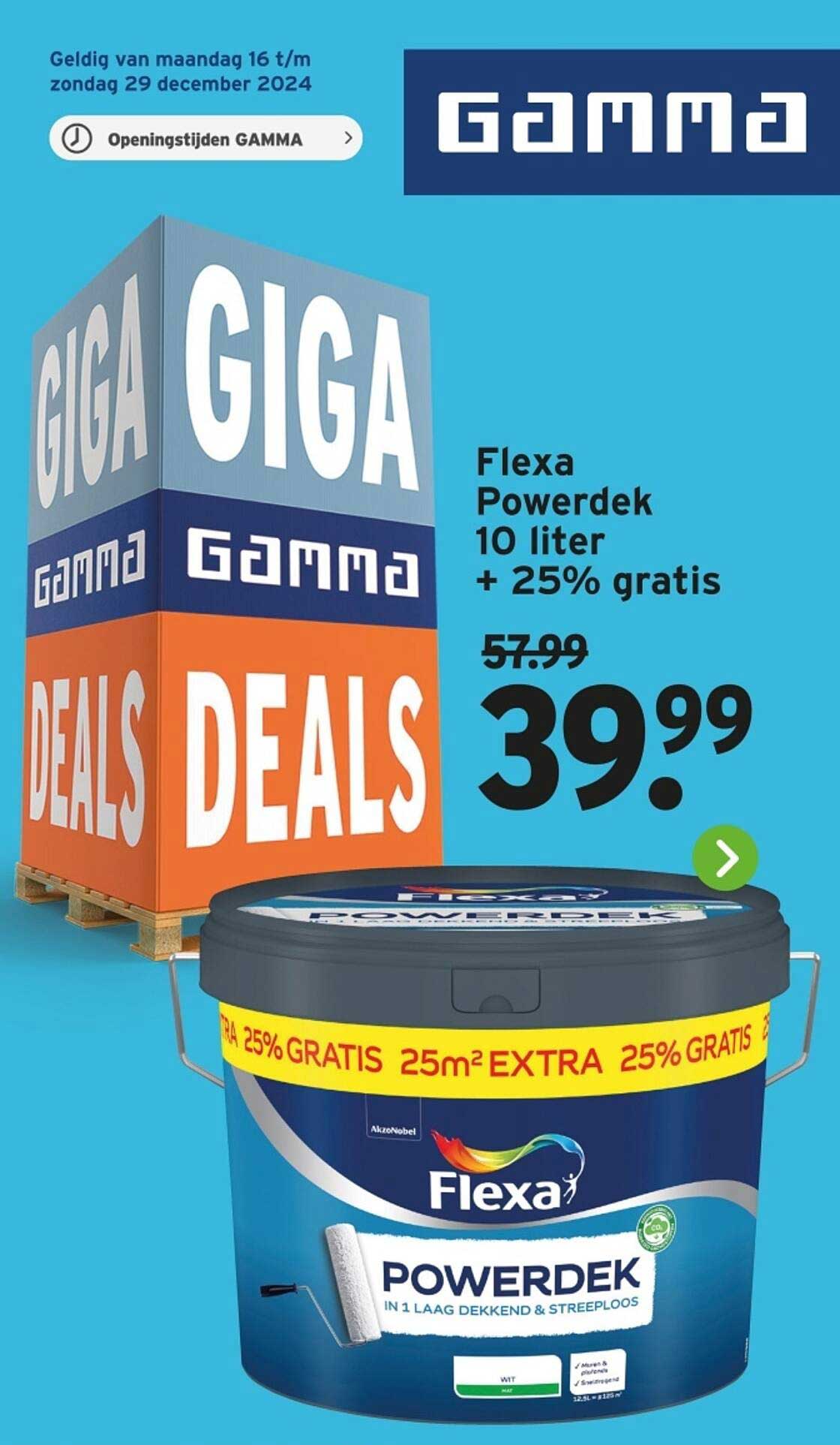 Flexa Powerdek aanbieding bij GAMMA