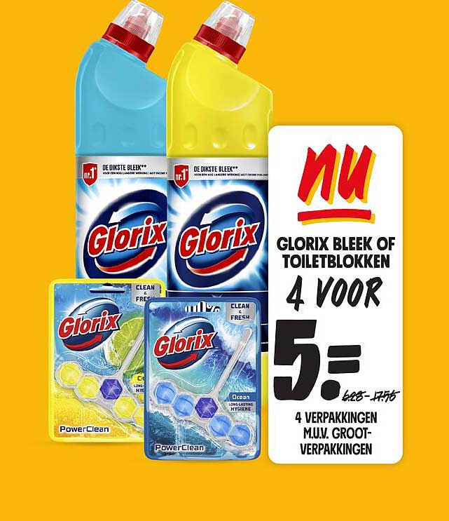 Glorix Bleek Of Toiletblokken aanbieding bij Jumbo
