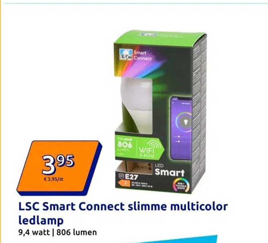 Lsc Smart Connect Slimme Multicolor Ledlamp Aanbieding bij Action ...