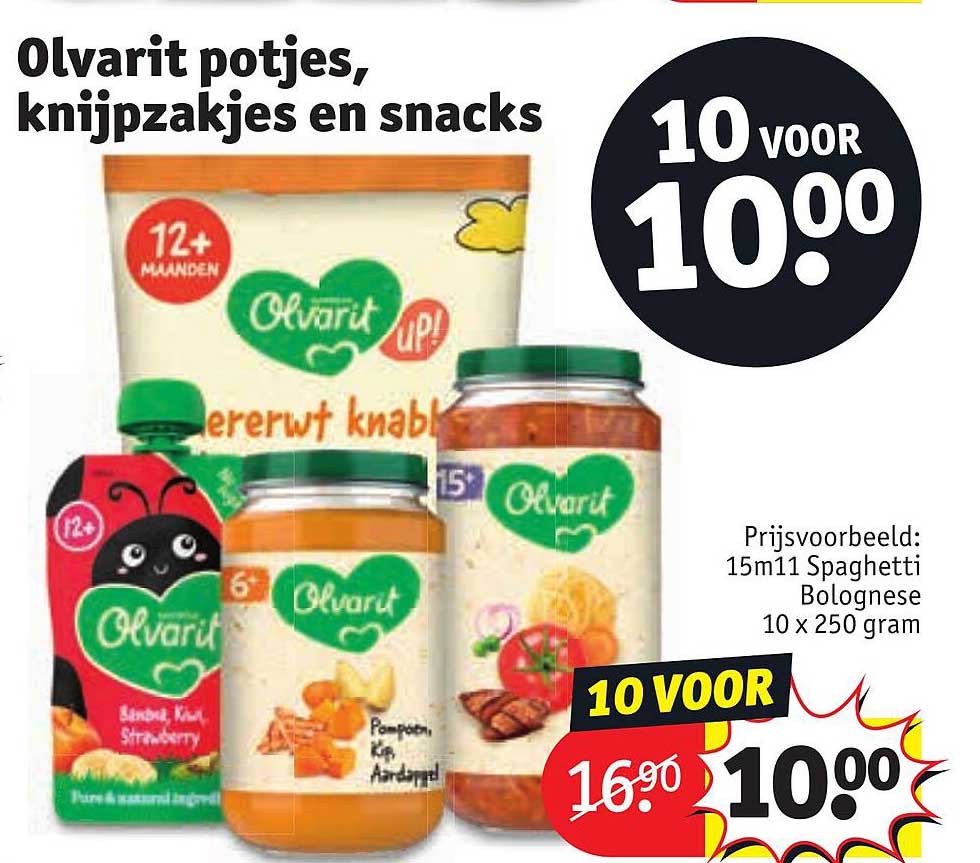 Olvarit Potjes, Knijpzakjes En Snacks Aanbieding bij Kruidvat ...