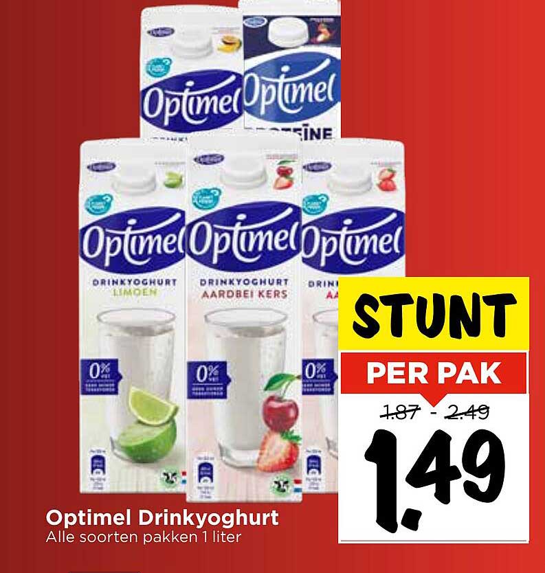 Optimel Drinkyoghurt aanbieding bij Vomar