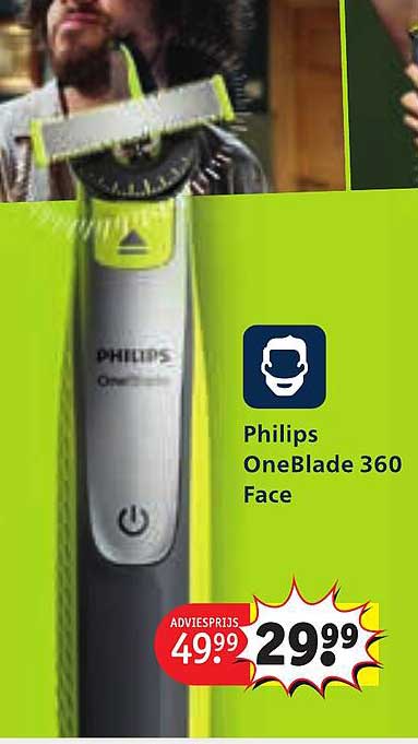 Philips Oneblade 360 Face aanbieding bij Kruidvat