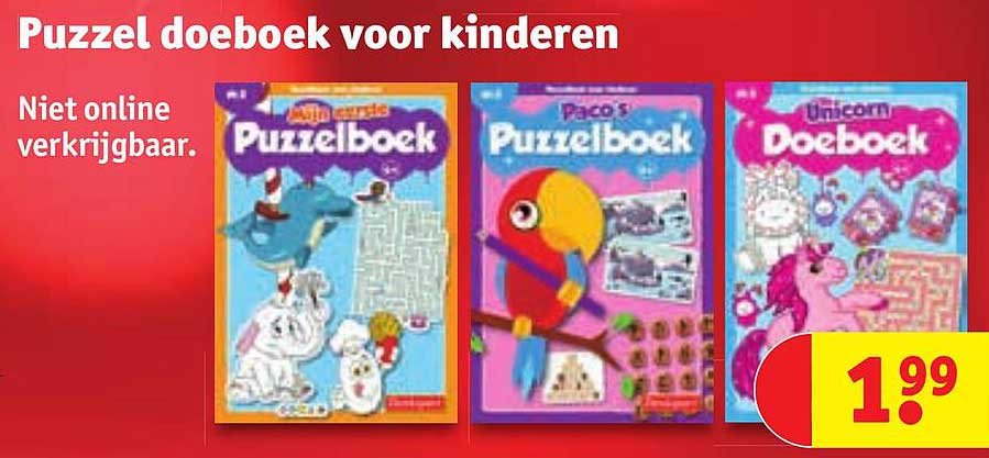 Puzzel Doeboek Voor Kinderen aanbieding bij Kruidvat