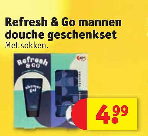 Refresh & Go Mannen Douche Geschenkset aanbieding bij Kruidvat