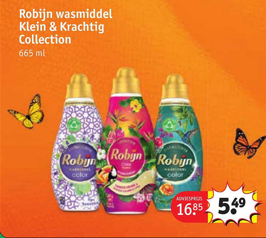 Robijn Wasmiddel Klein & Krachtig Collection aanbieding bij Kruidvat