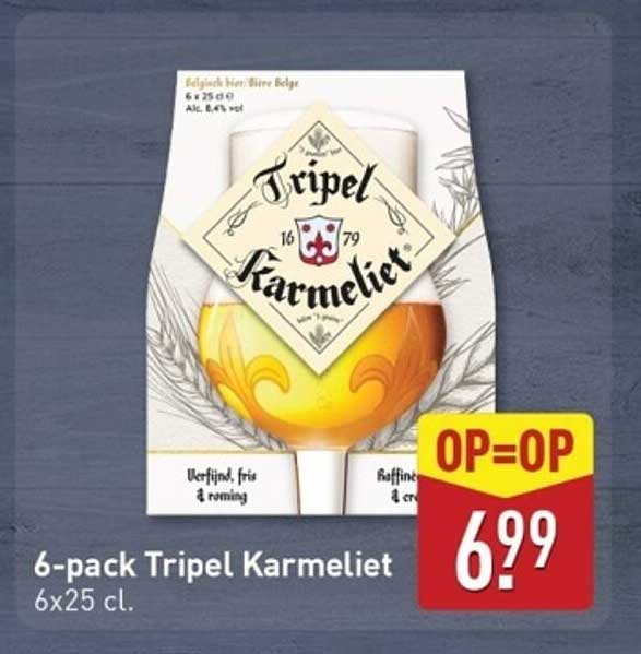 6-Pack Tripel Karmeliet Aanbieding bij ALDI - FolderFeest.nl
