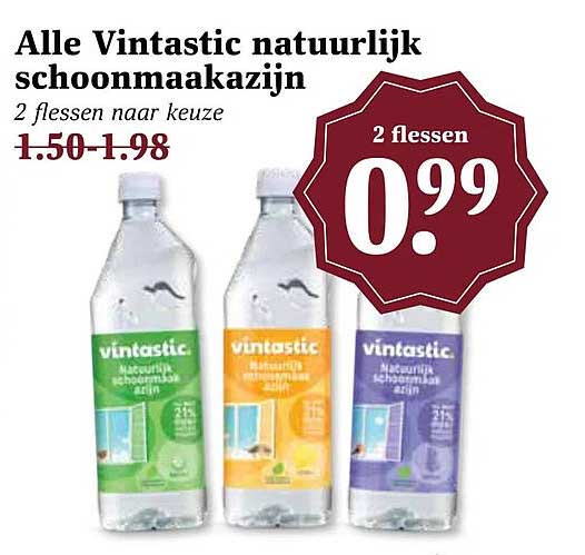 Alle Vintastic Natuurlijk Schoonmaakazijn Aanbieding bij Coop ...